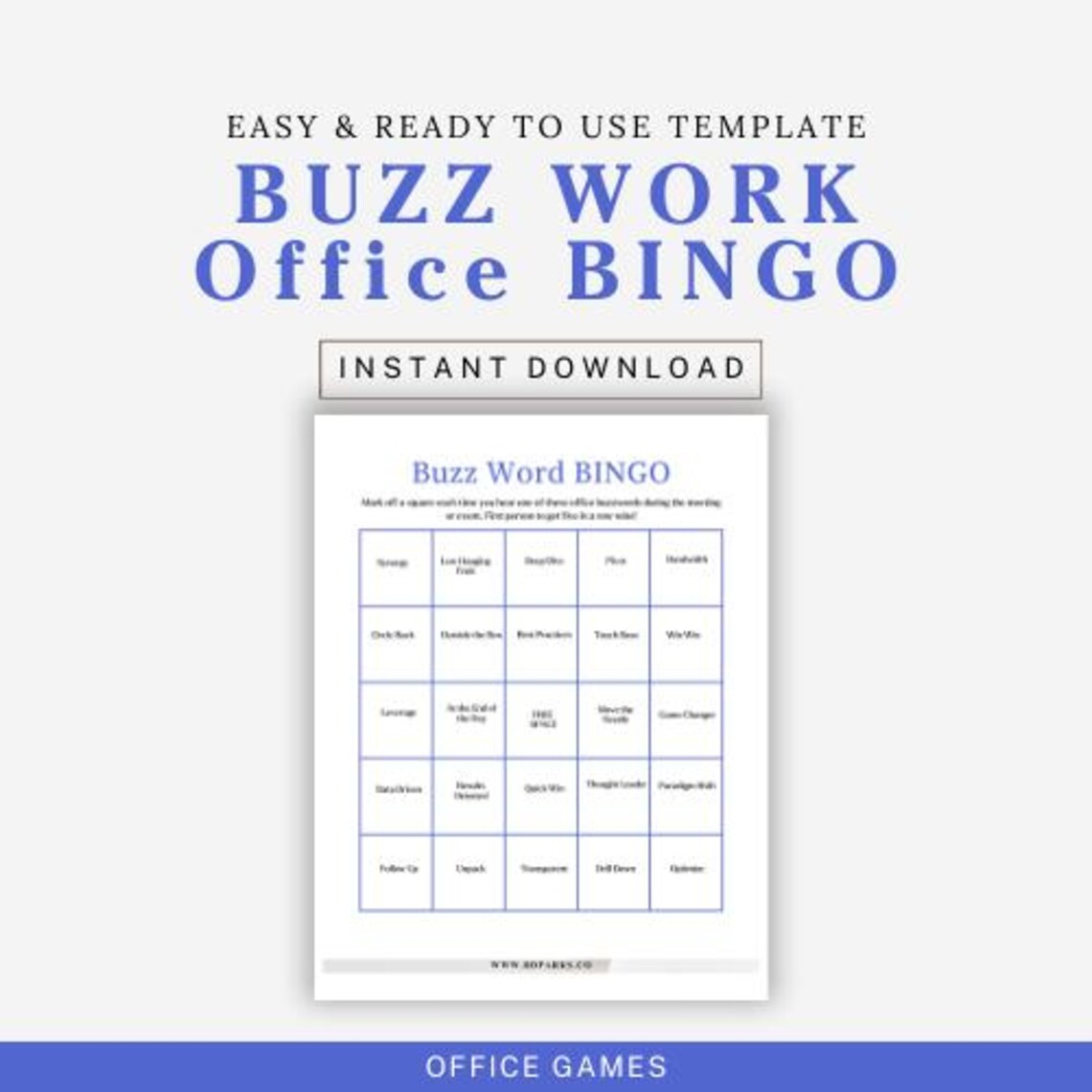 Coworker Bingo Office Team Building Activity Virtual Game for Office ...