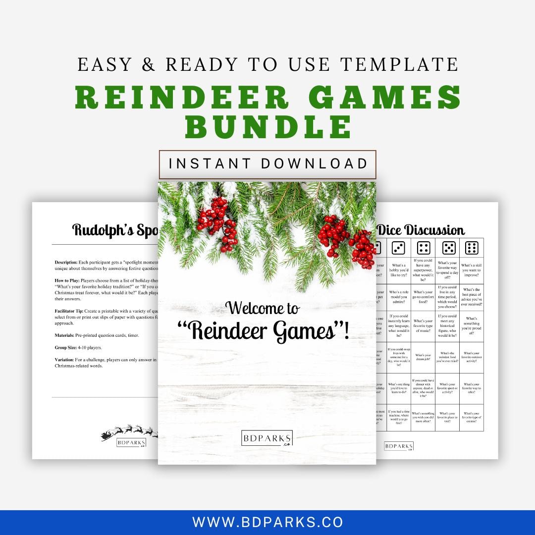 Reindeer Team Building Games, Get to Know Me Printable, Icebreaker Game ...