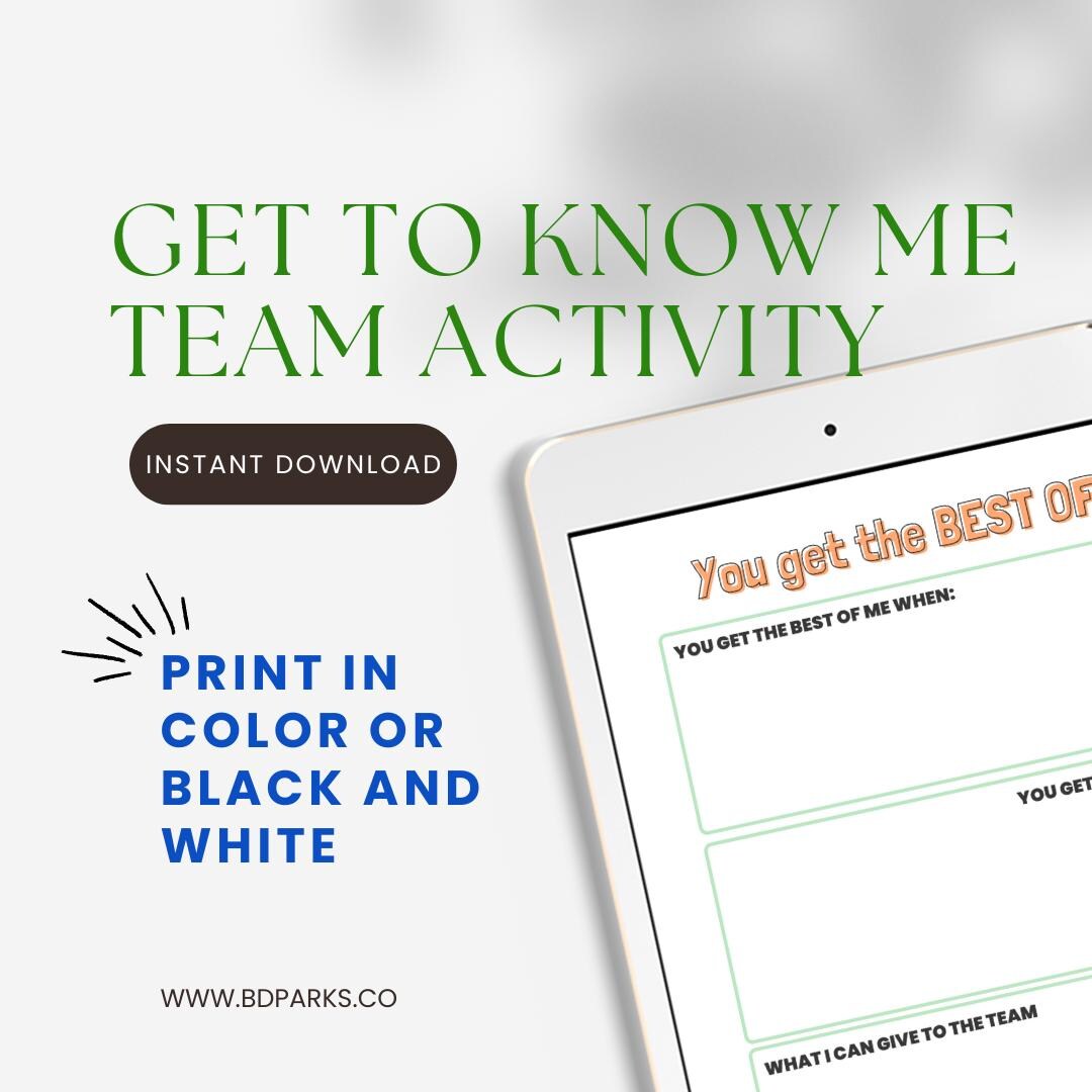 Team Building Questionaire Get to Know Me Printable, Icebreaker Game ...