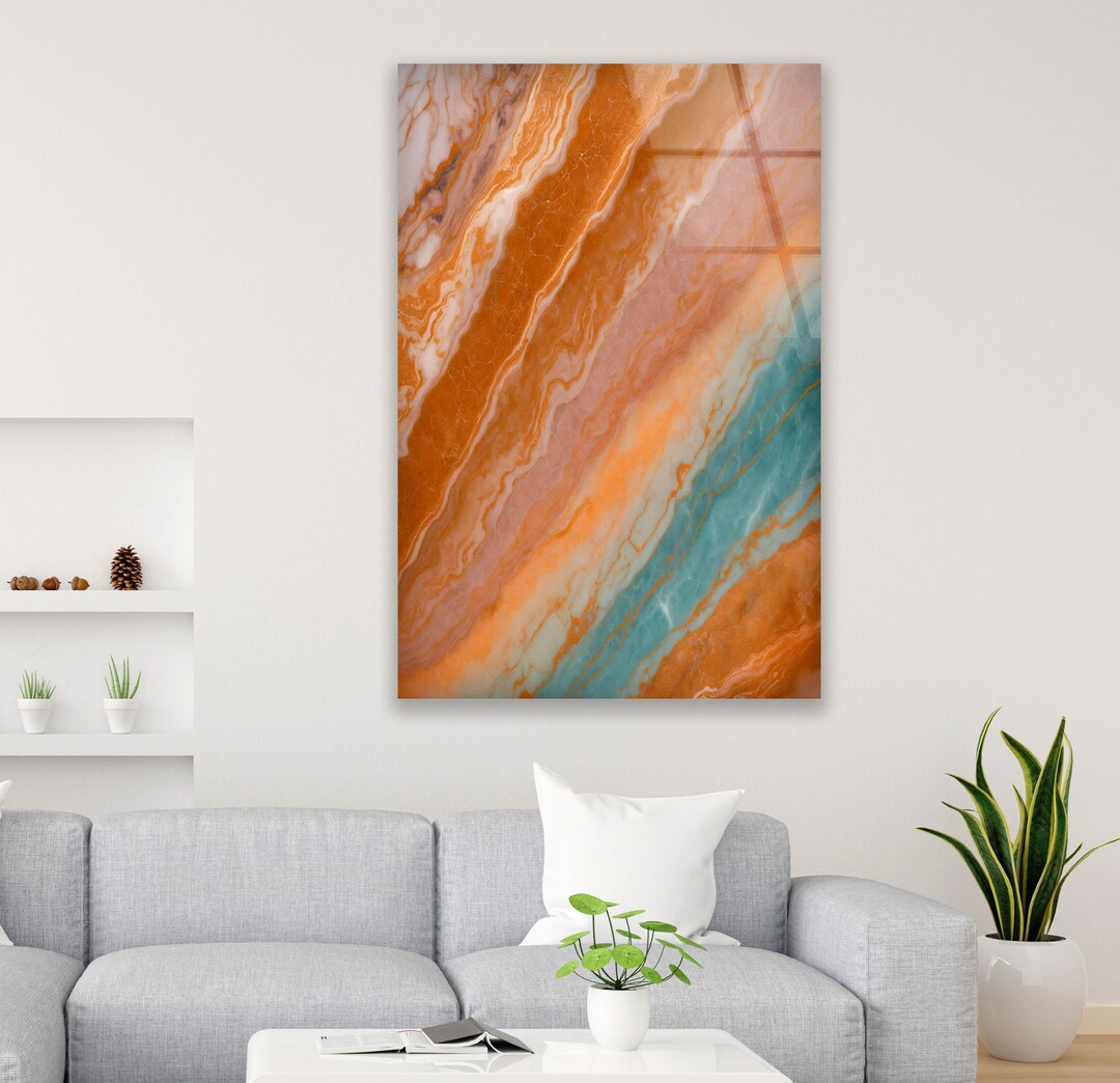 Glamorous Abstract Glass Wall Art-mega Size Glass Wall Decor-wall ...