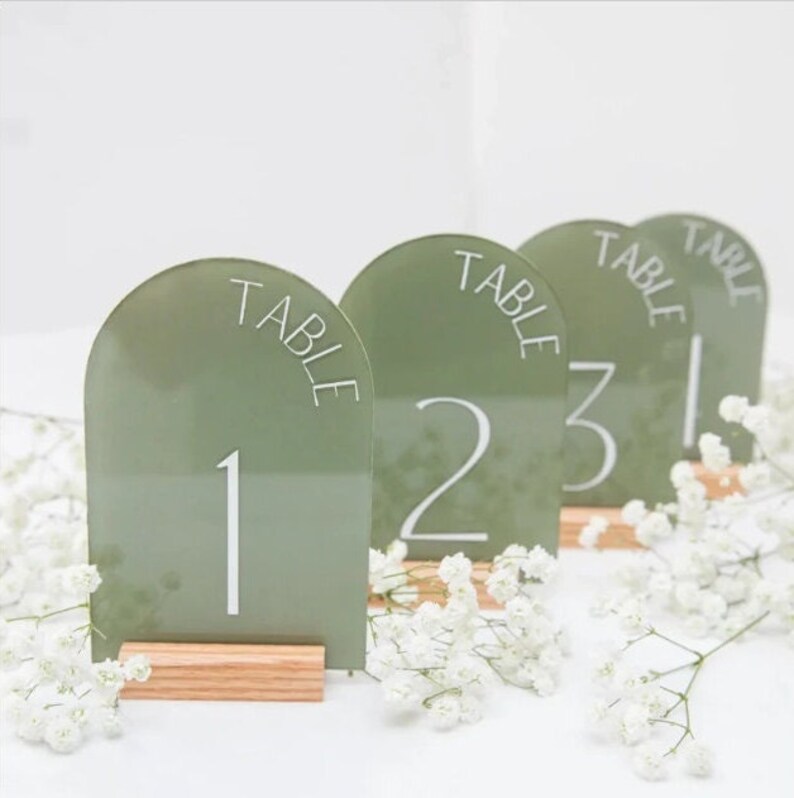 Arch Luxe Acrylic Table Numbers | Wedding Table Numbers | Acrylic ...