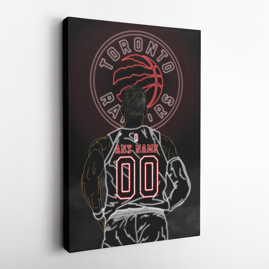 Toronto Raptors Jersey NBA Neon Personalized Jersey Custom Name and ...