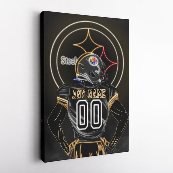 Custom Canvas Steelers - Etsy