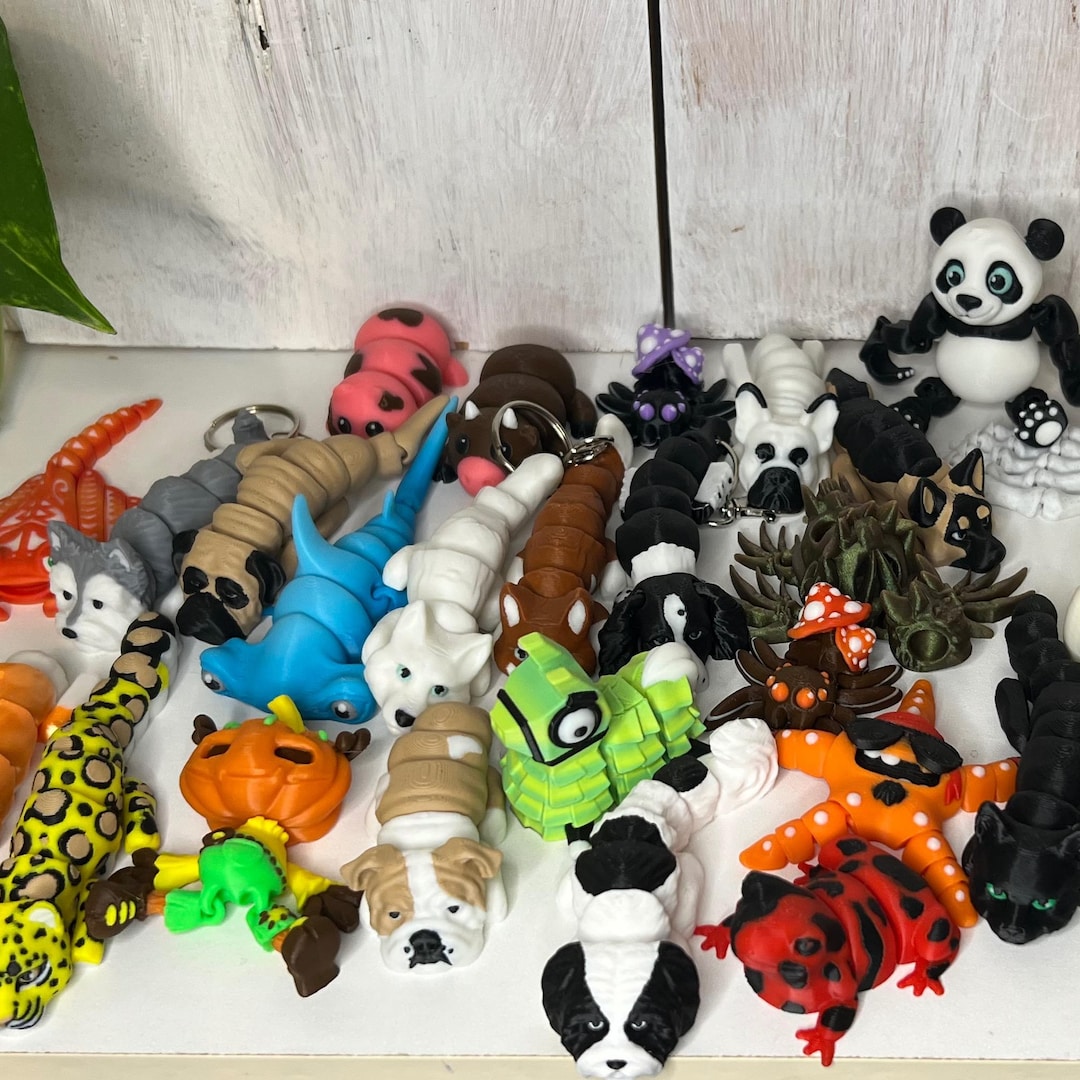 Pocket Friend Picks 3d Printed Minis Animal Fidgets - Etsy