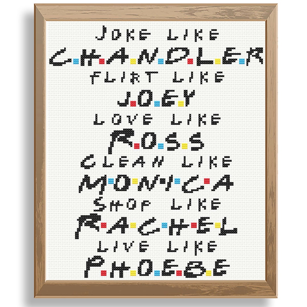 Friends Inspired Cross Stitch Pattern - Etsy