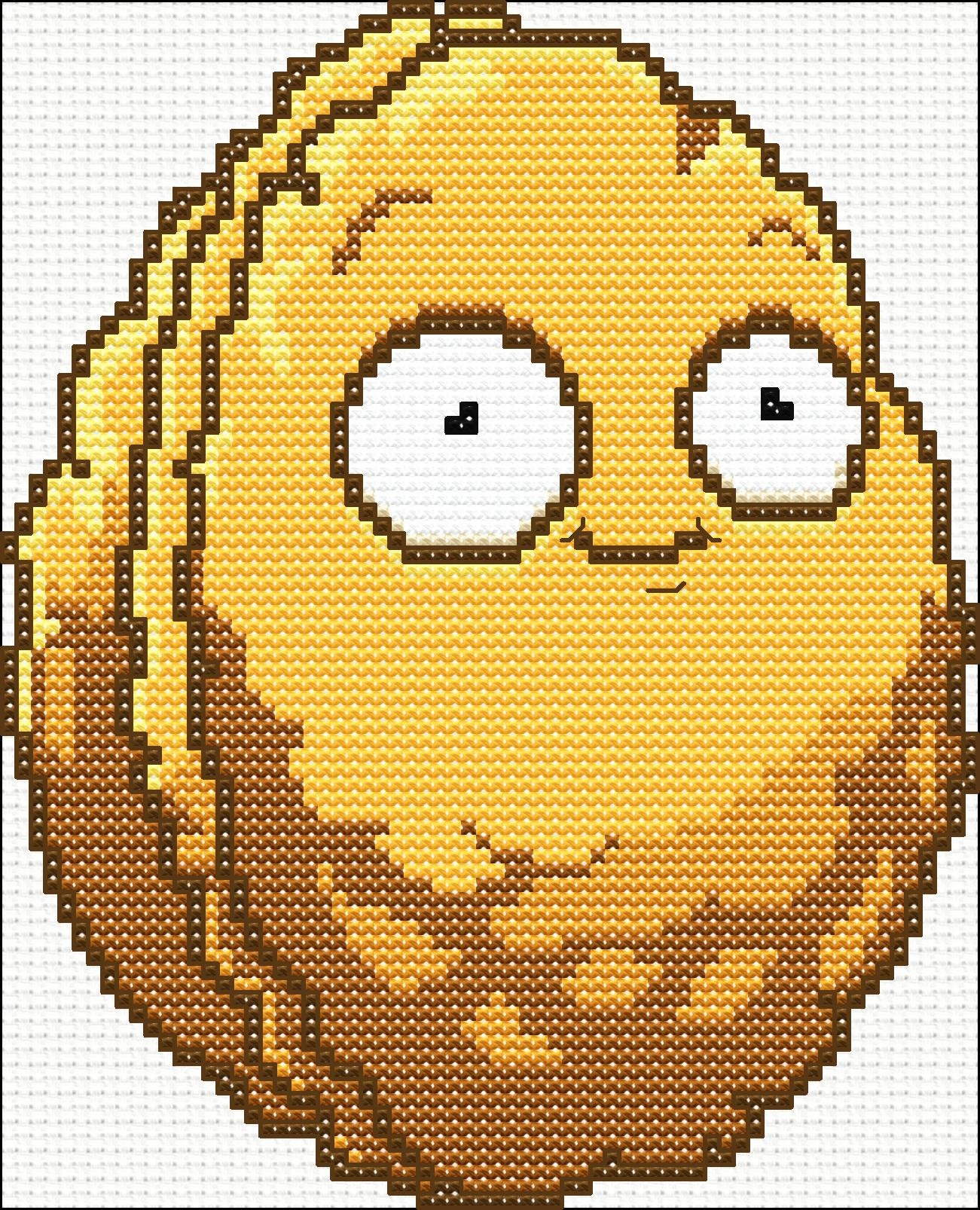 Wall-nut Plant Cross Stitch Pattern From the Video Game Plants Vs ...