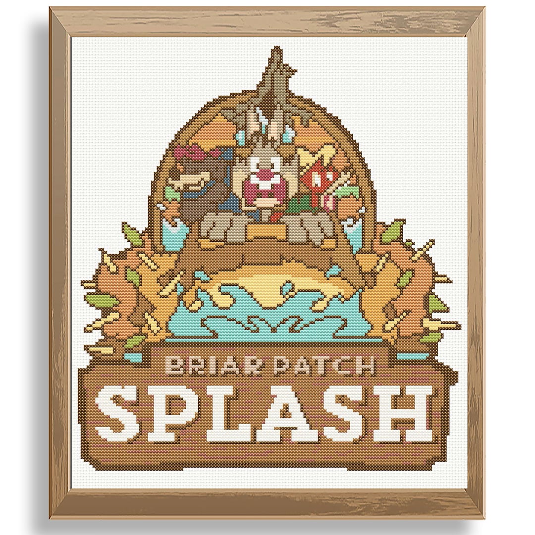 Briar Patch Splash Cross Stitch Pattern, Splash Mountain Inspired Cross ...