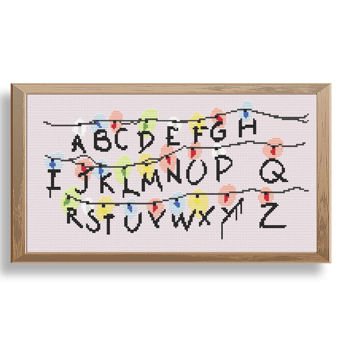 Stranger Things Inspired Cross Stitch Pattern, Stranger Things Lights ...