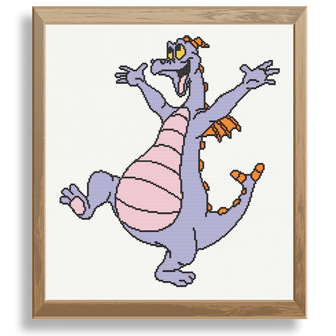 Figment Cross Stitch Pattern, Purple Dragon, Journey Into Imagination ...