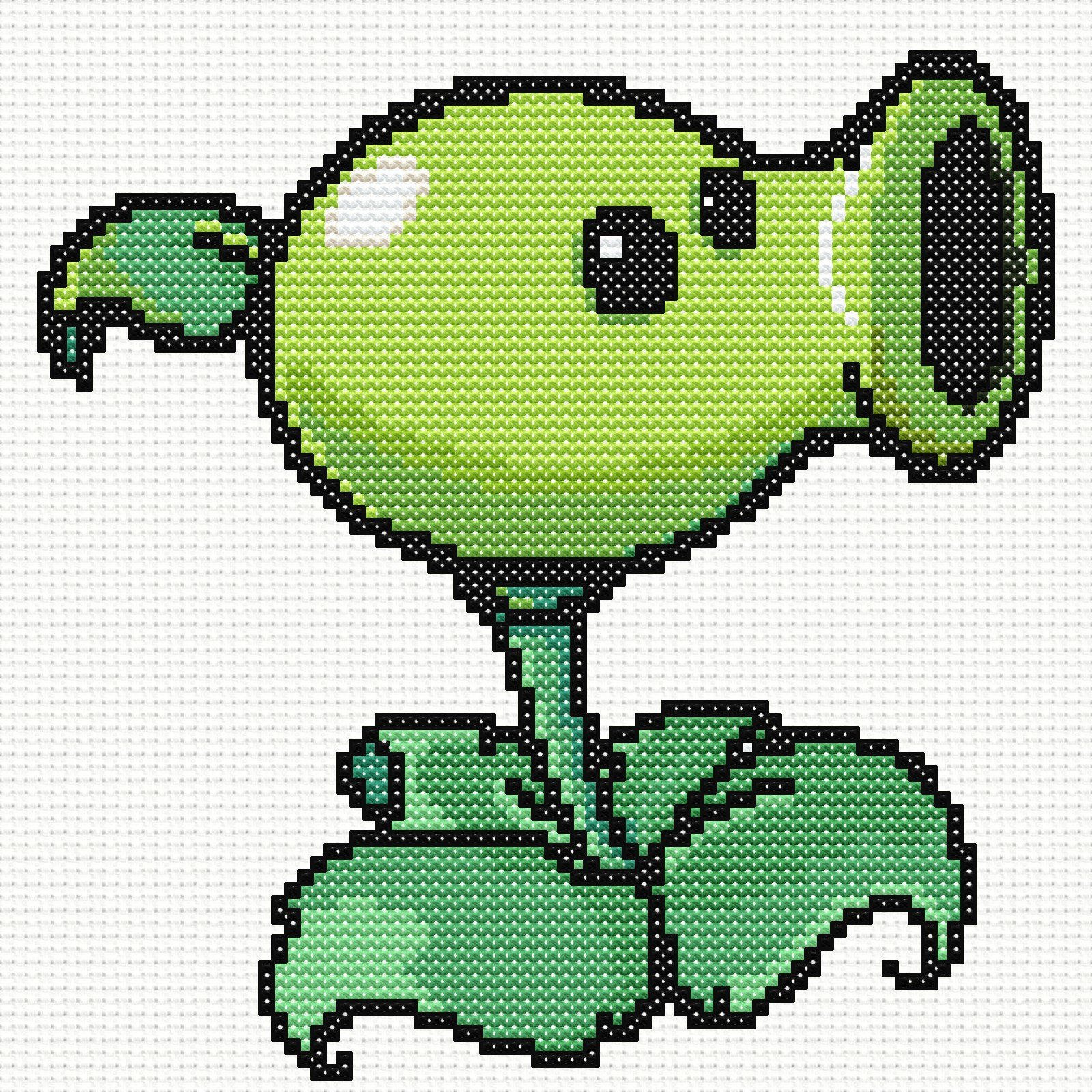 Plants Vs. Zombies Cross Stitch Pattern, Video Game Pattern, the Plants ...