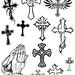 Religious Cross Designs Henna Tattoo Set - Etsy