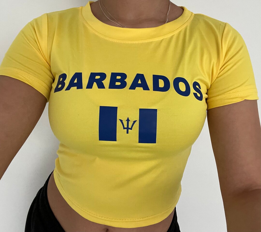 Y2K Barbados Crop Top Baby Tee, Y2K Baby Tee, Y2K Barbados Baby Tee ...
