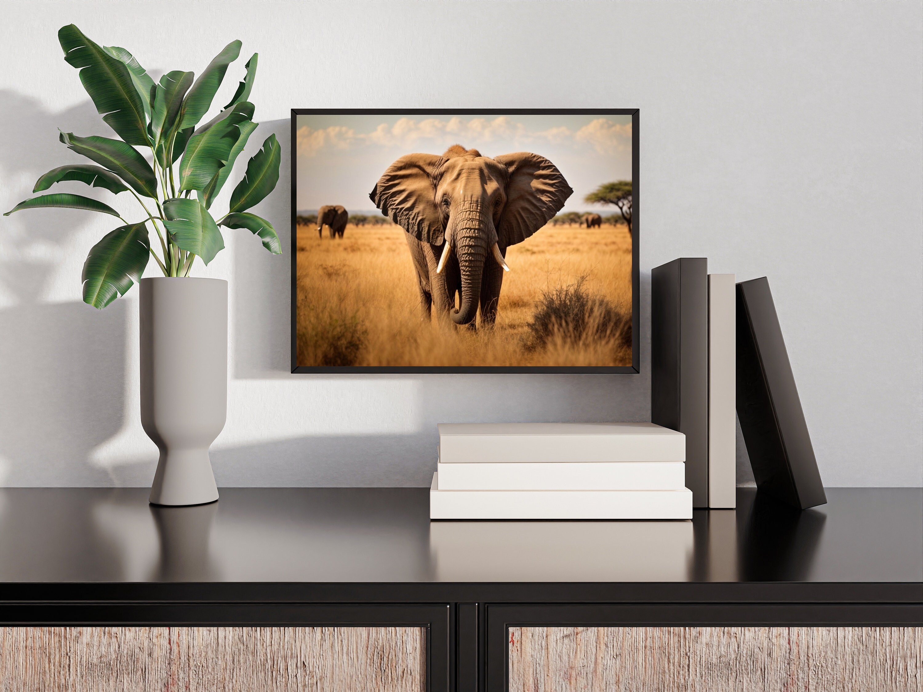 African Elephant Wildlife Digital Download Printable Wall Art Print - Etsy