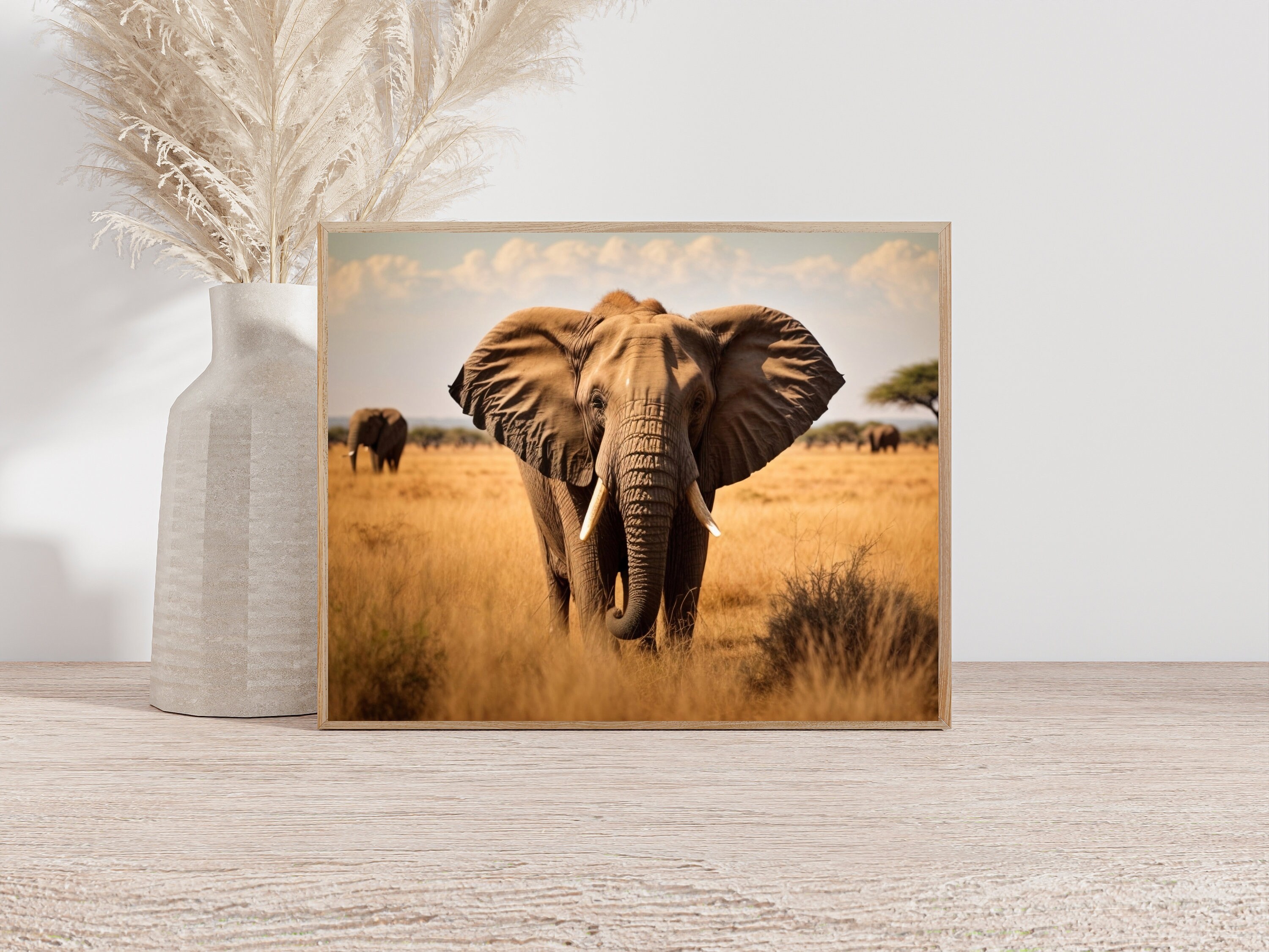 African Elephant Wildlife Digital Download Printable Wall Art Print - Etsy
