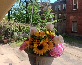 Hanging Basket Card, Hanging Basket Card of Spring Flowers, Assorted ...