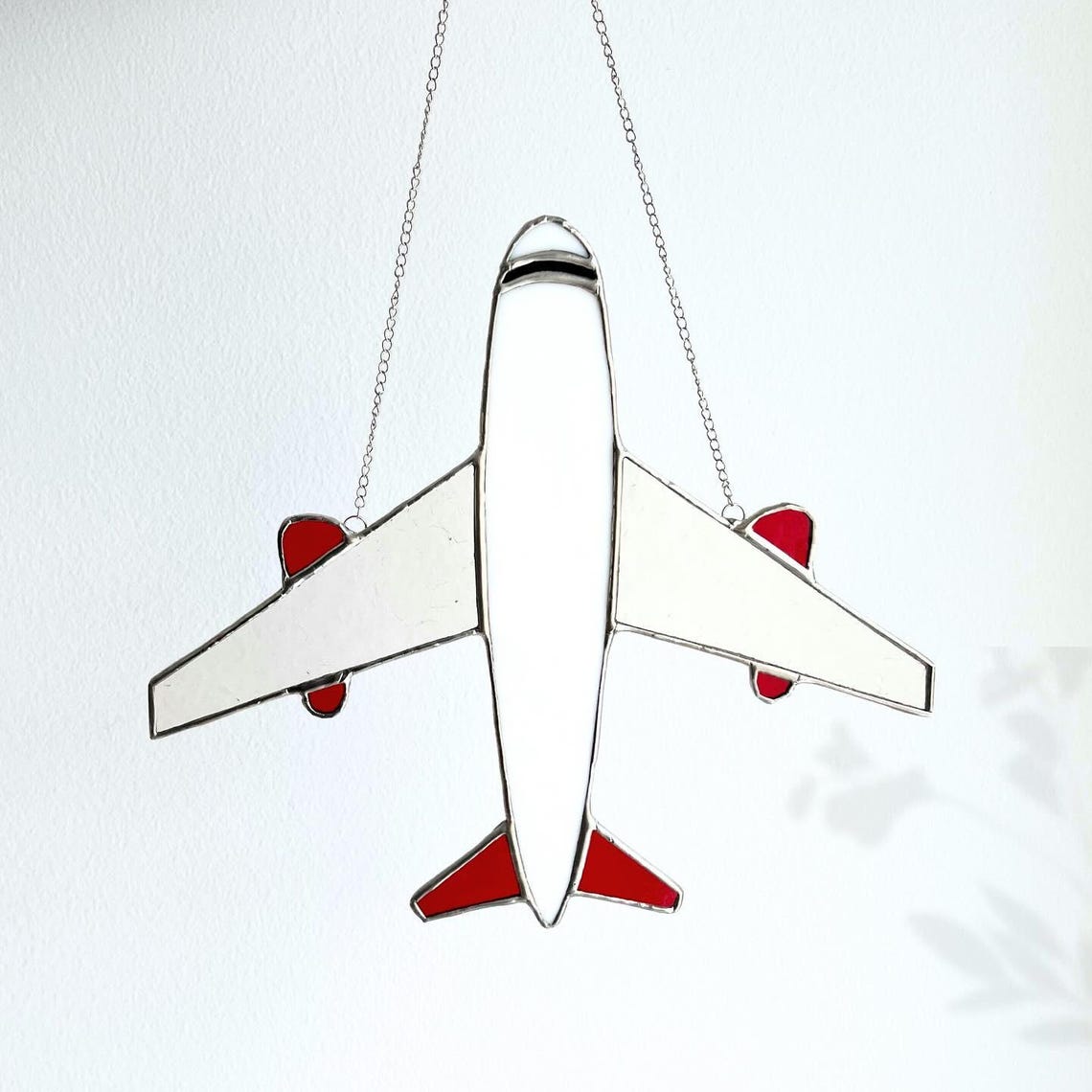 Airplane Stained Glass Pattern, Plane Glass Template, Digital Download ...