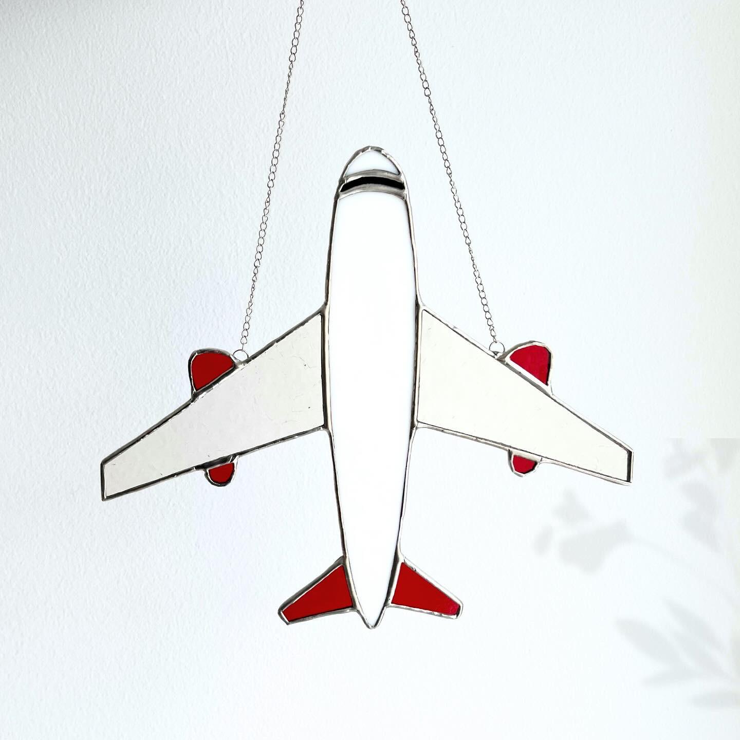 Airplane Stained Glass Pattern, Plane Glass Template, Digital Download ...