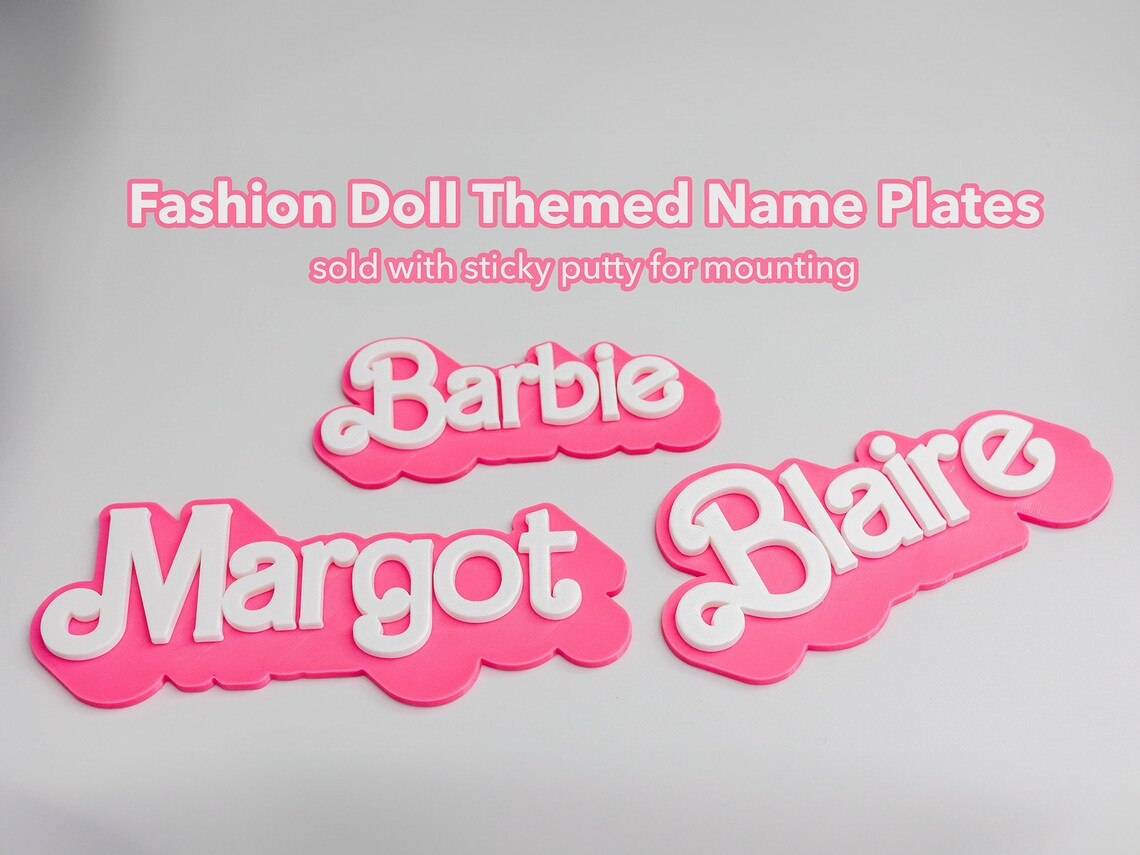 Fashion Doll Name Plate | Door Sign | Sign for Kids Room - Etsy