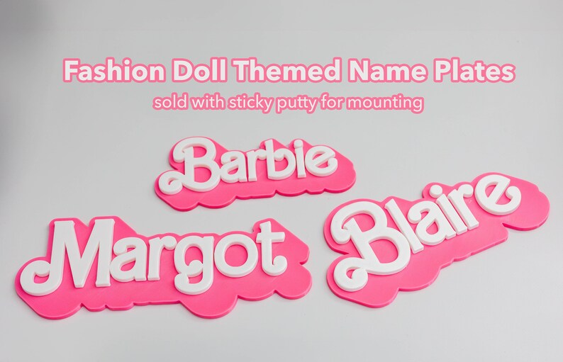 Fashion Doll Name Plate Door Sign Sign for Kids Room Barbie Themed - Etsy