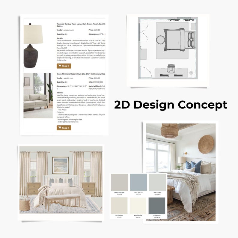 Custom Virtual Design Boards (per Room) - Etsy