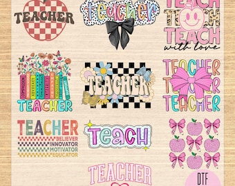 Teacher, Teacher Appreciation Ready to Press, DTF TRANSFER ,shirt Iron ...