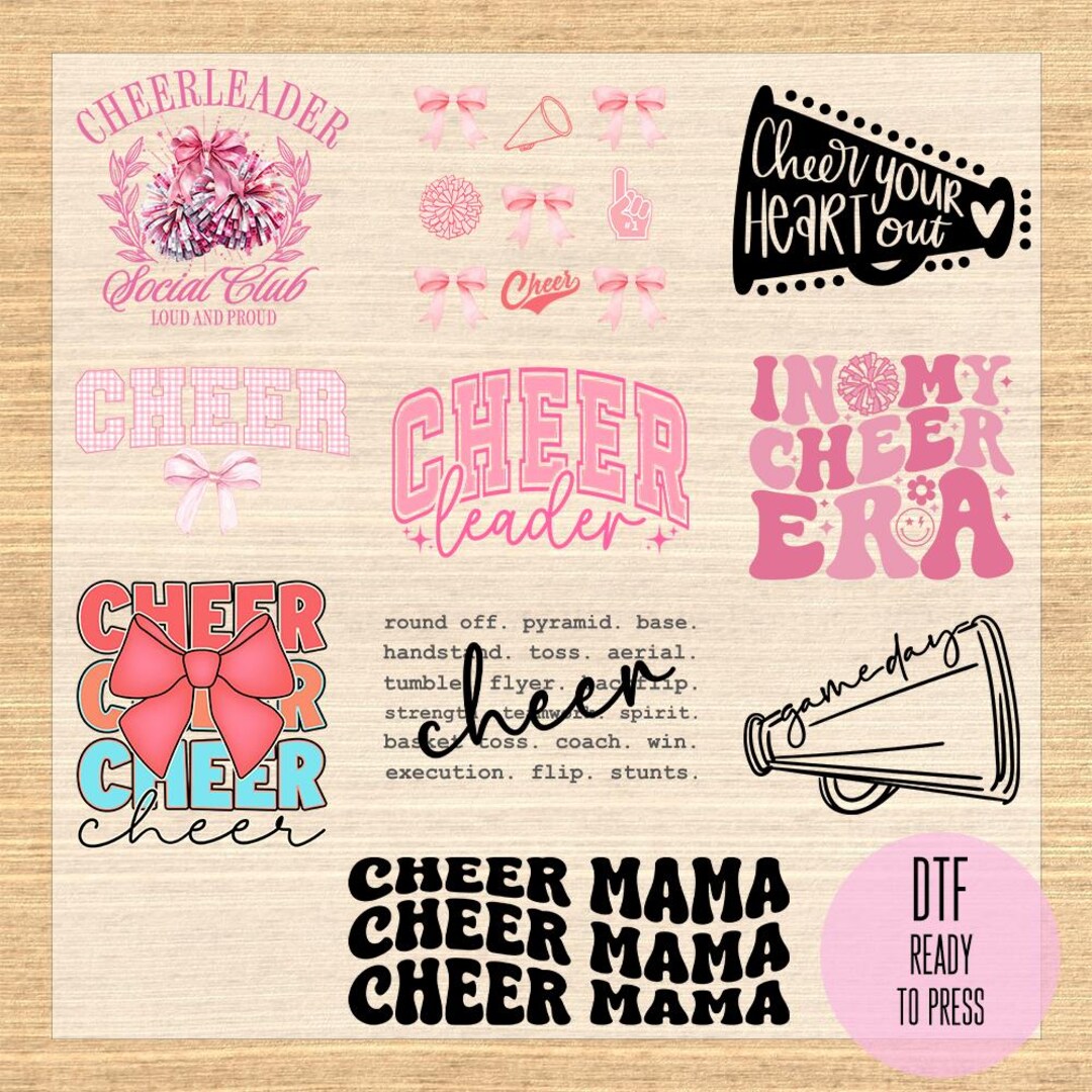 Cheer Gang 1-DTF Transfer, Direct to Film Heat Transfer, Ready to Press ...