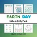 Earth Day Spinner Coloring Activity, Earth Day Learning, Fun Earth Day ...