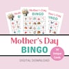 Mother's Day Bingo, Mother's Day Game, 30 Bingo Cards, Mother's Day ...
