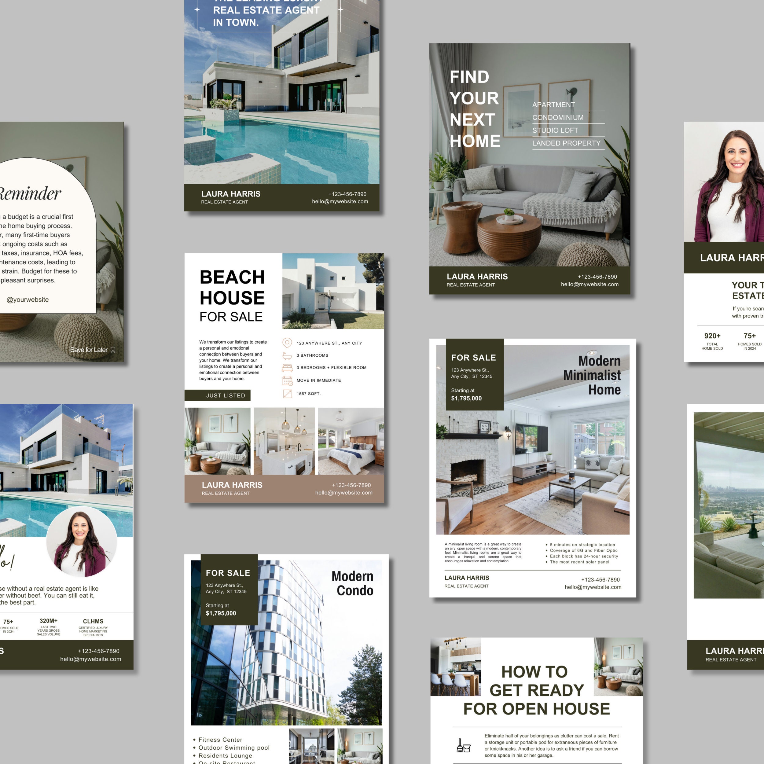 Real Estate Instagram Templates Just Listed Luxury Realtor Template ...