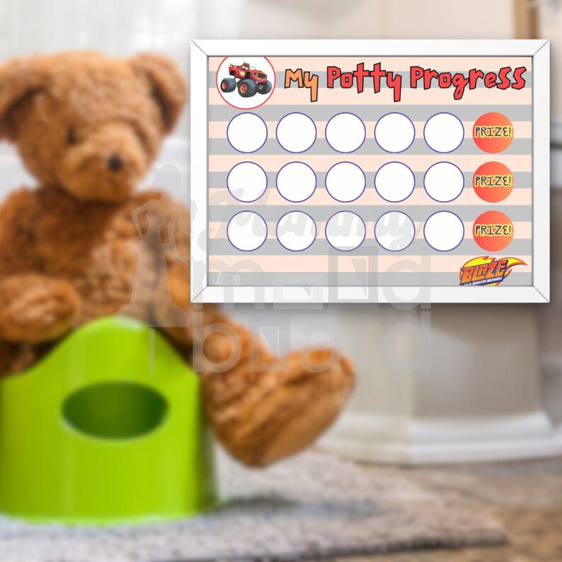 Blaze Potty Training Chart - Etsy