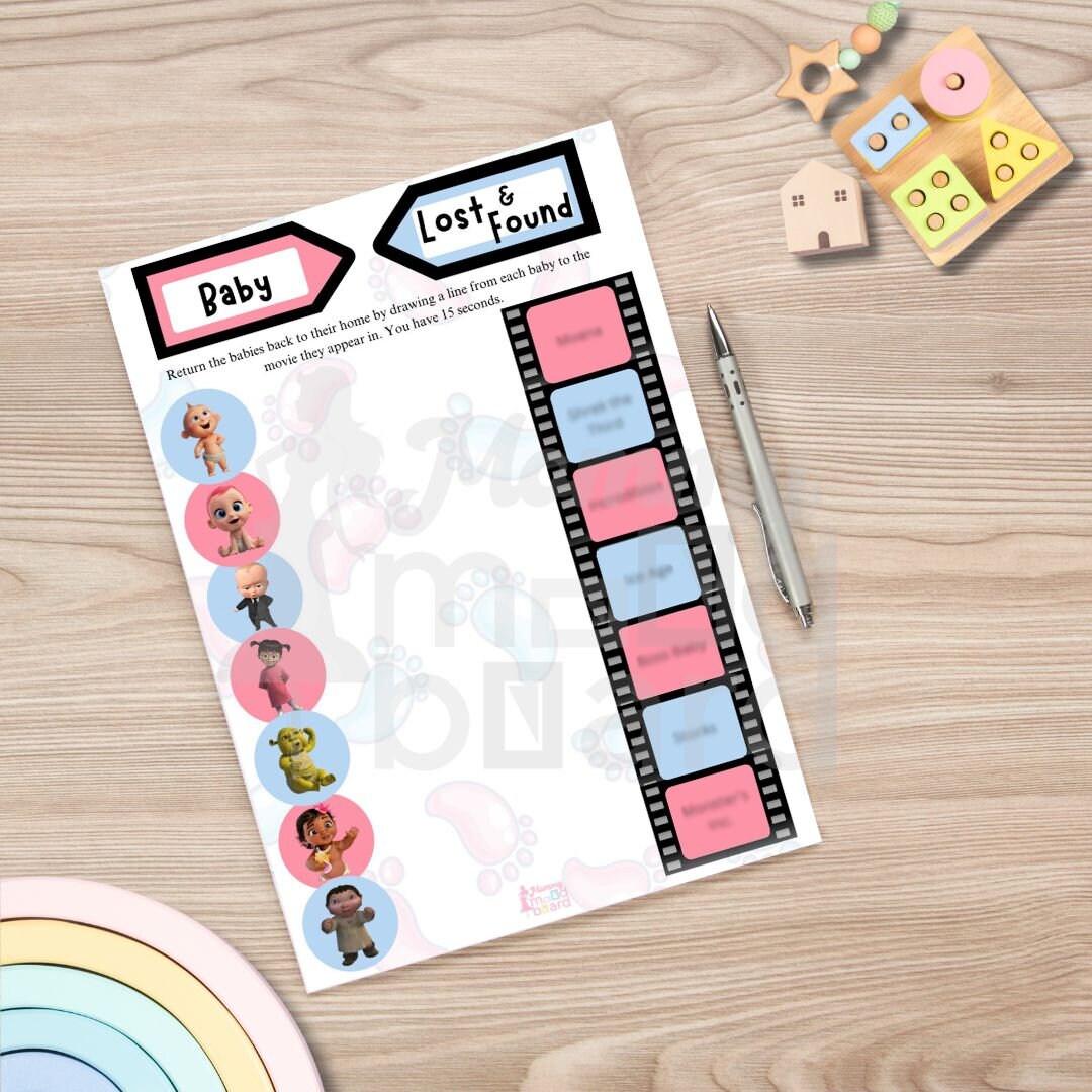 Baby Lost & Found Baby Shower Game - Etsy