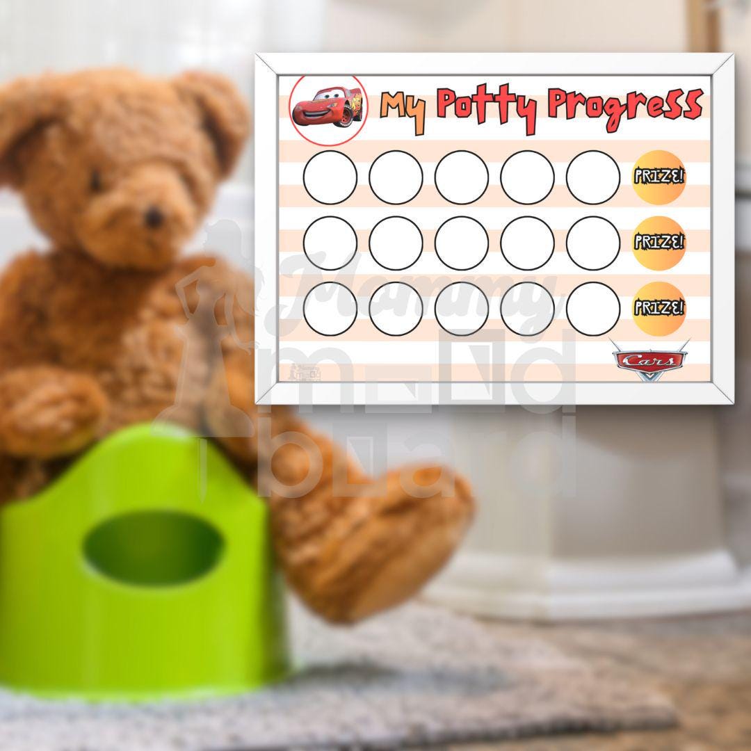 Cars Potty Training Chart - Etsy