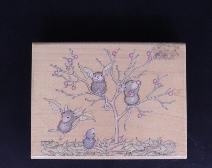 Stampabilities House Mouse Fall Time Fun HMOR1052 Wooden Rubber Stamp ...
