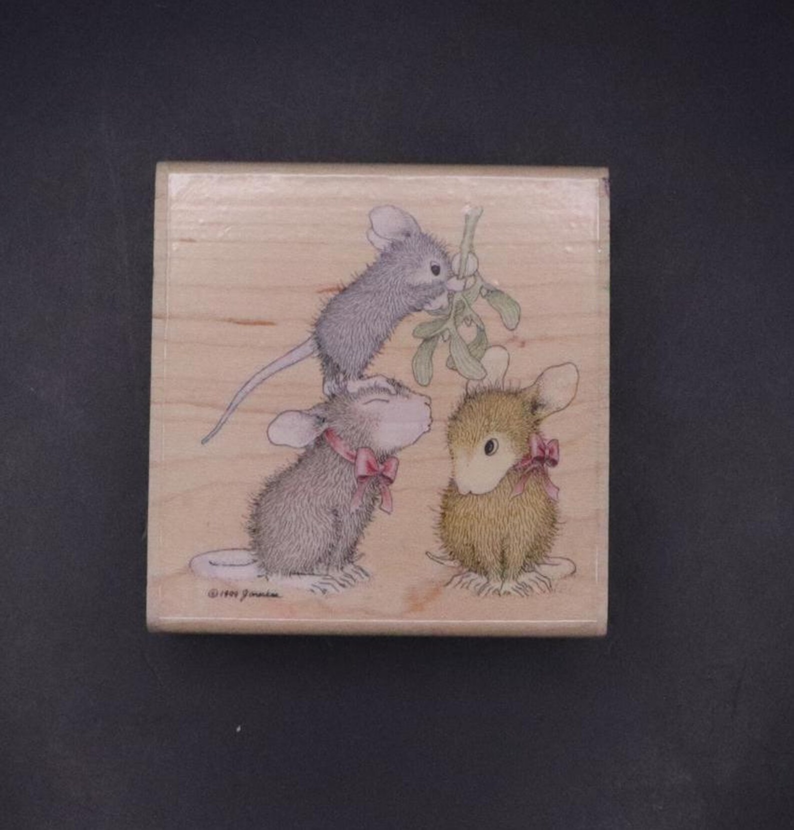 Stampabilities HMI1004 House Mouse Christmas Mistletoe Moment Wooden ...