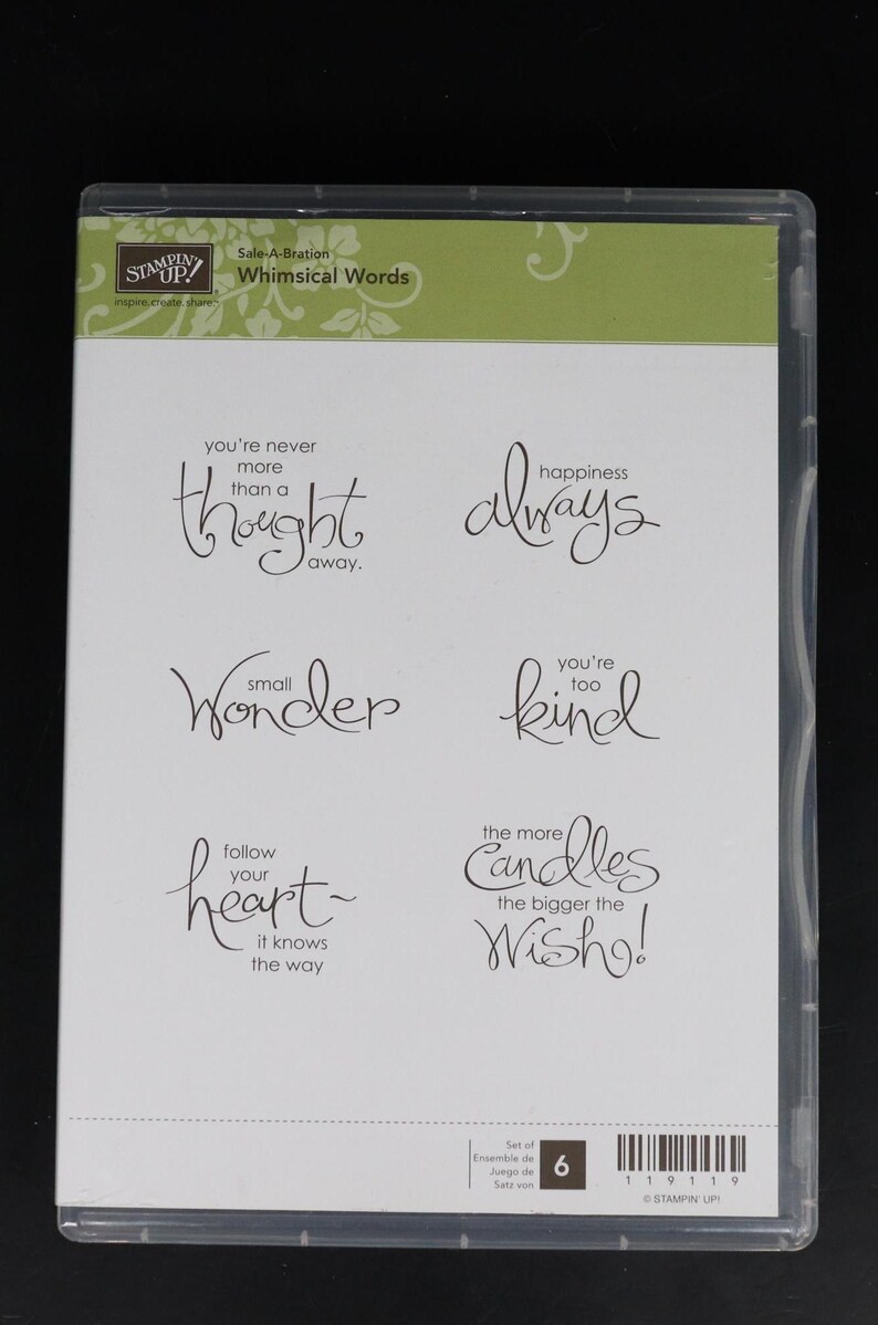 Whimsical Words Stamp Set From STAMPIN UP - Etsy