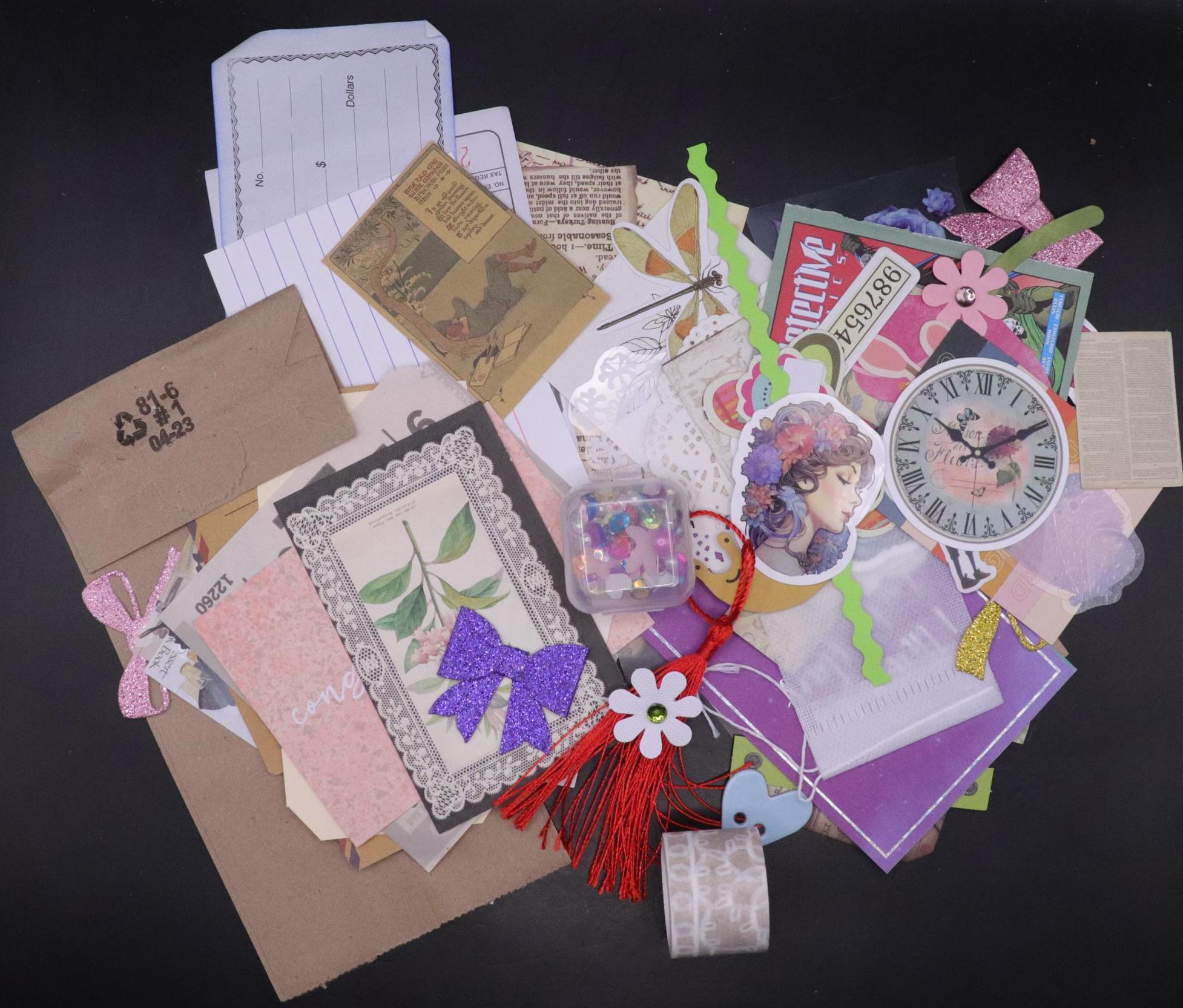 200 Piece Junk Journal Kit - Etsy