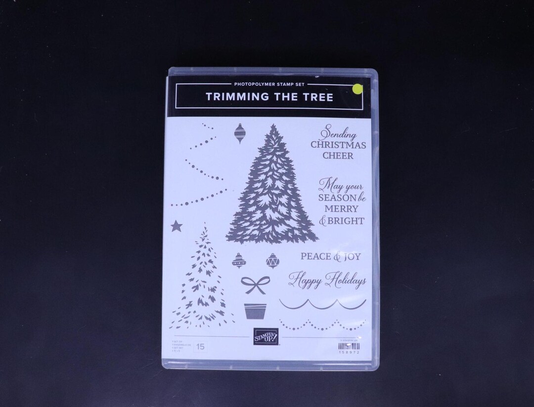 Stampin Up! Trimming the Tree Photopolymer Clear Mount Rubber Stamp Set ...