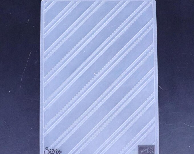 Diagonal Stripe Embossing Folder From Sizzix for STAMPIN UP - Etsy