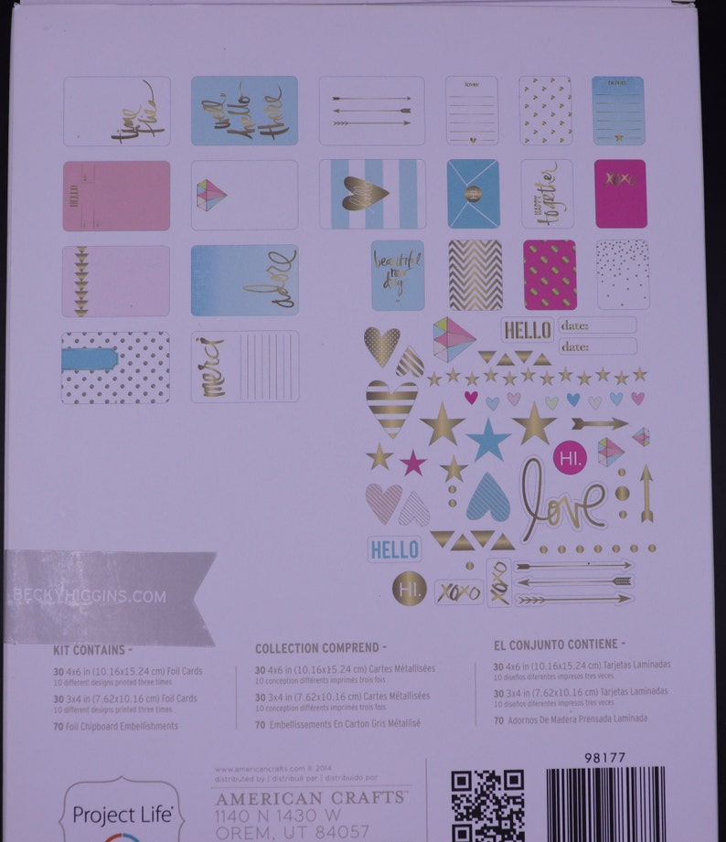 Project Life Becky Higgins 130 Piece Foil Kit Collection - Etsy