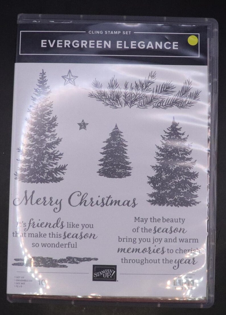 STAMPIN UP Evergreen Elegance Red Rubber Cling Stamp Set - Etsy