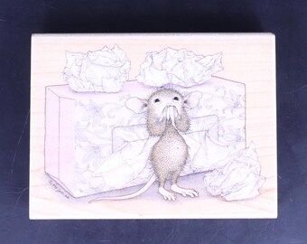 Stampabilities HMJR1030 House Mouse "wishful Thinking" Wooden Rubber ...