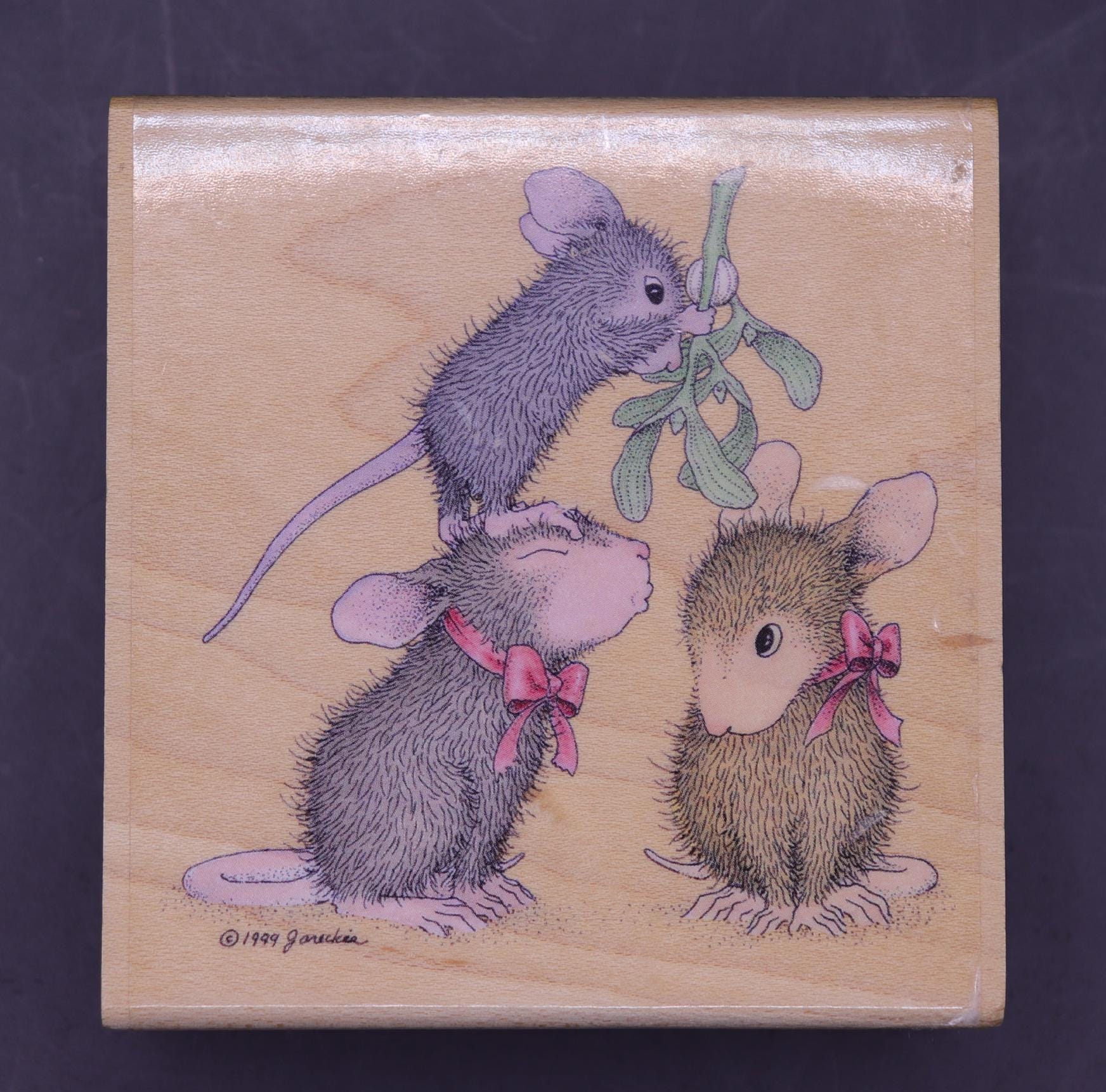 Stampabilities HMI1004 House Mouse Christmas Mistletoe Moment Wooden ...