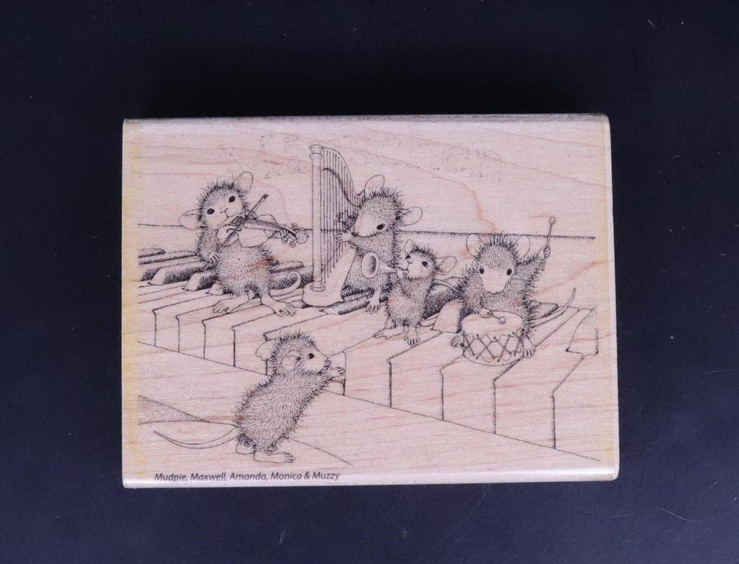 Stampendous House Mouse Musical Mice Rubber Stamp HMR24, 2006, Rare - Etsy