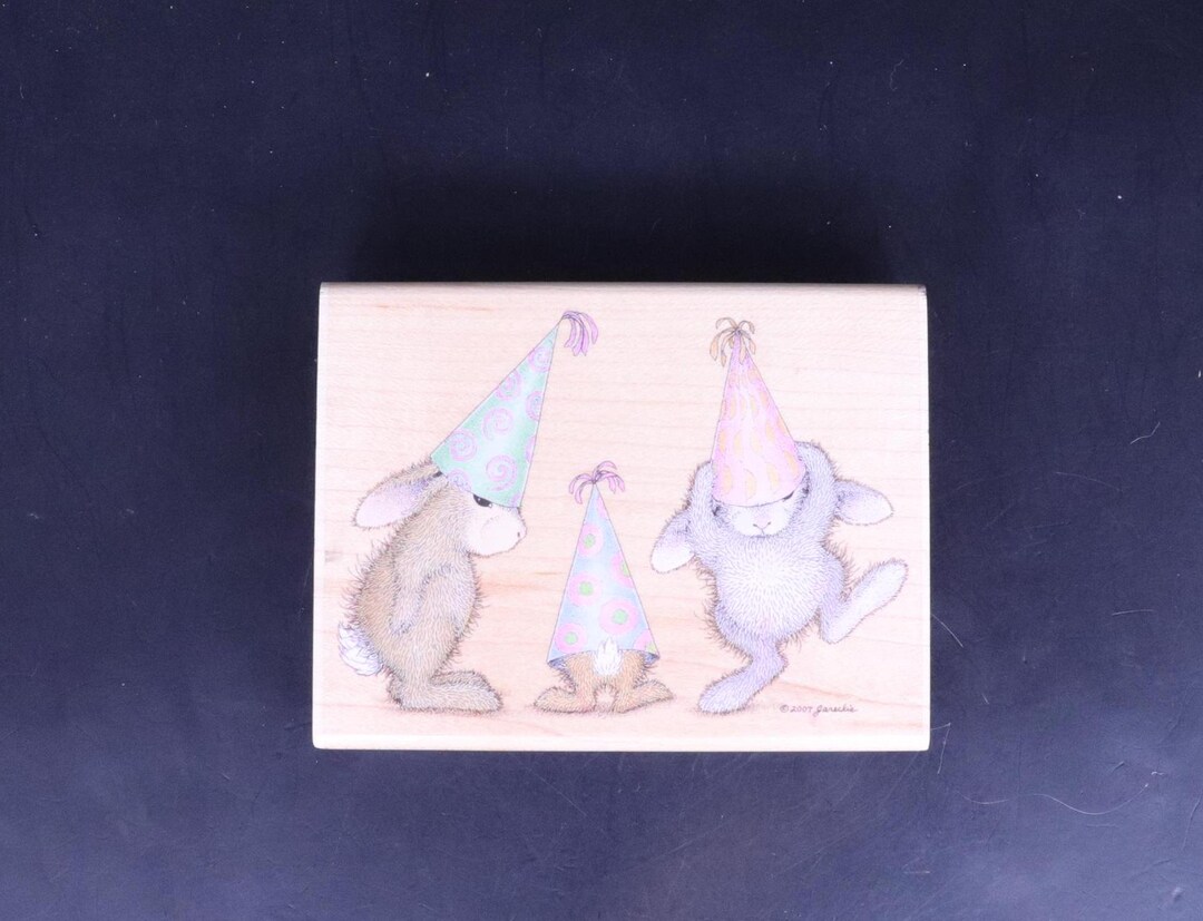 Stampabilities House Mouse Party Hoppers HMOR1121 Wooden Rubber Stamp ...