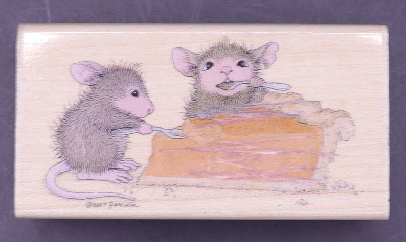 Stampabilities HMIR1016 House Mouse pumpkin Pie Wooden Rubber Stamp ...