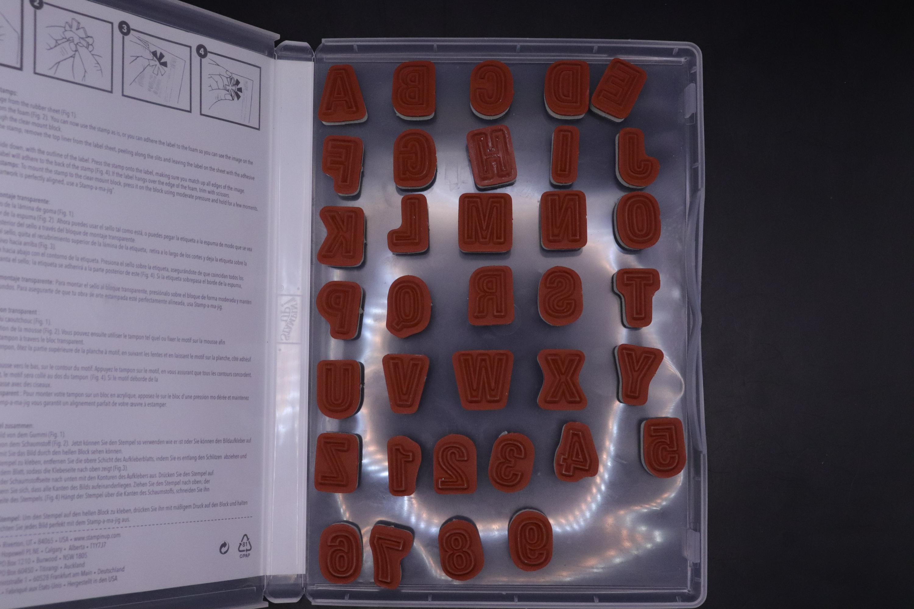 Stampin' UP! ABC-123 Outline Alphabet & Numbers Stamp Set - Etsy