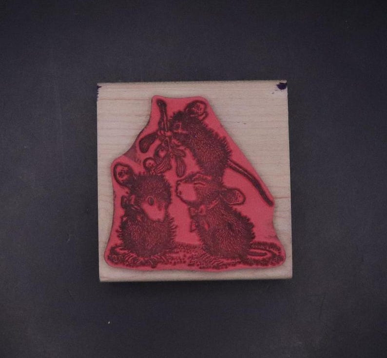 Stampabilities HMI1004 House Mouse Christmas Mistletoe Moment Wooden ...