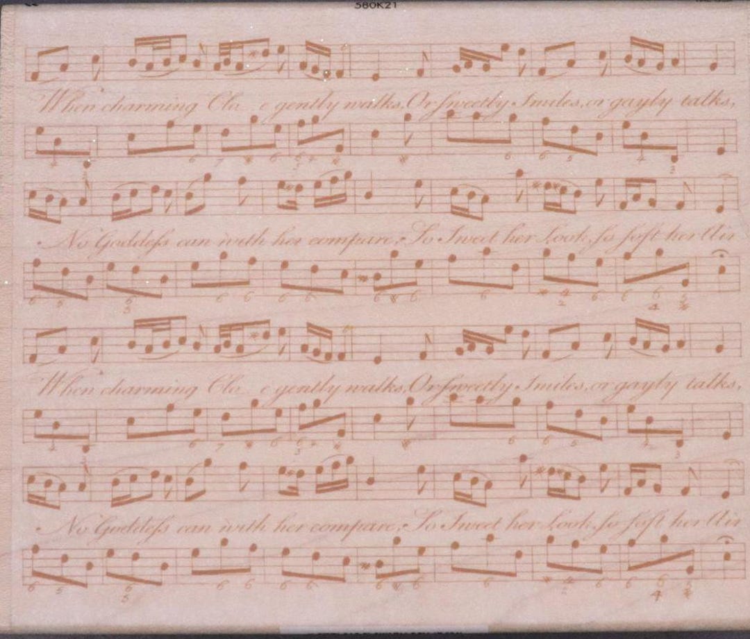 Large Wooden Stamp of Musical Notes From Anna Griffin - Etsy