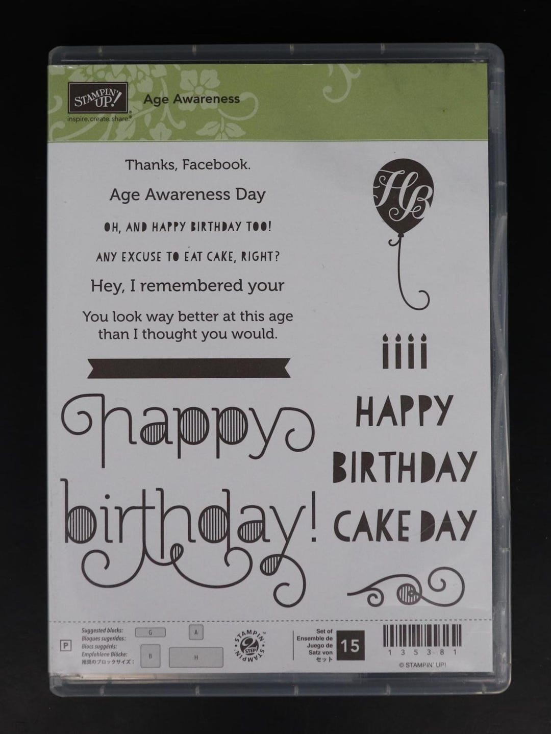 Age Awareness Stamp Set From STAMPIN UP - Etsy