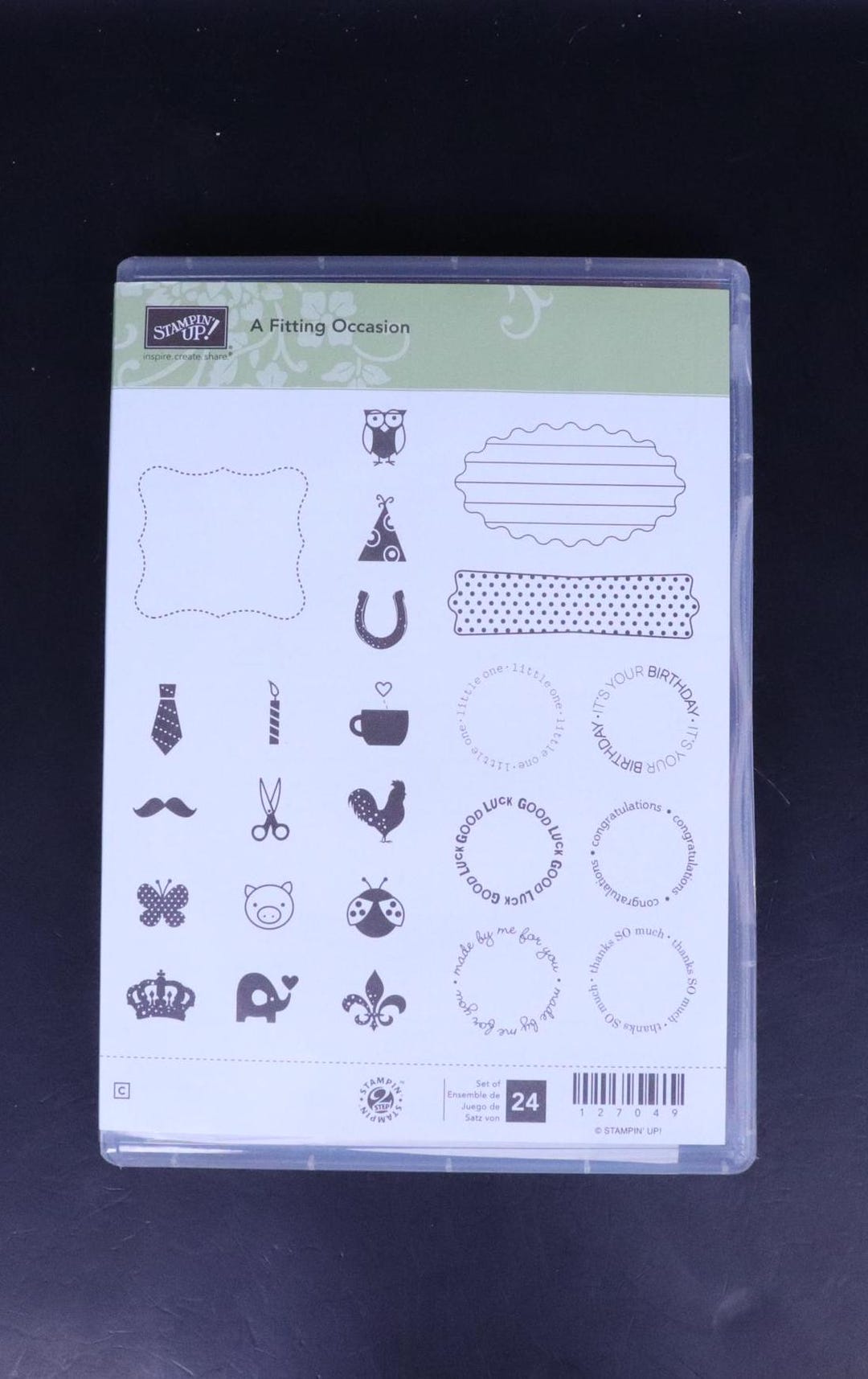 A Fitting Occasion Red Rubber Stamp Set From STAMPIN UP - Etsy